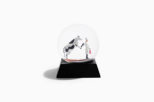 Mad Cow Snow Globe - Weird Gift Cow Snow Globe Gifts for Chefs - Handmade, Unusual Gift Snowglobe