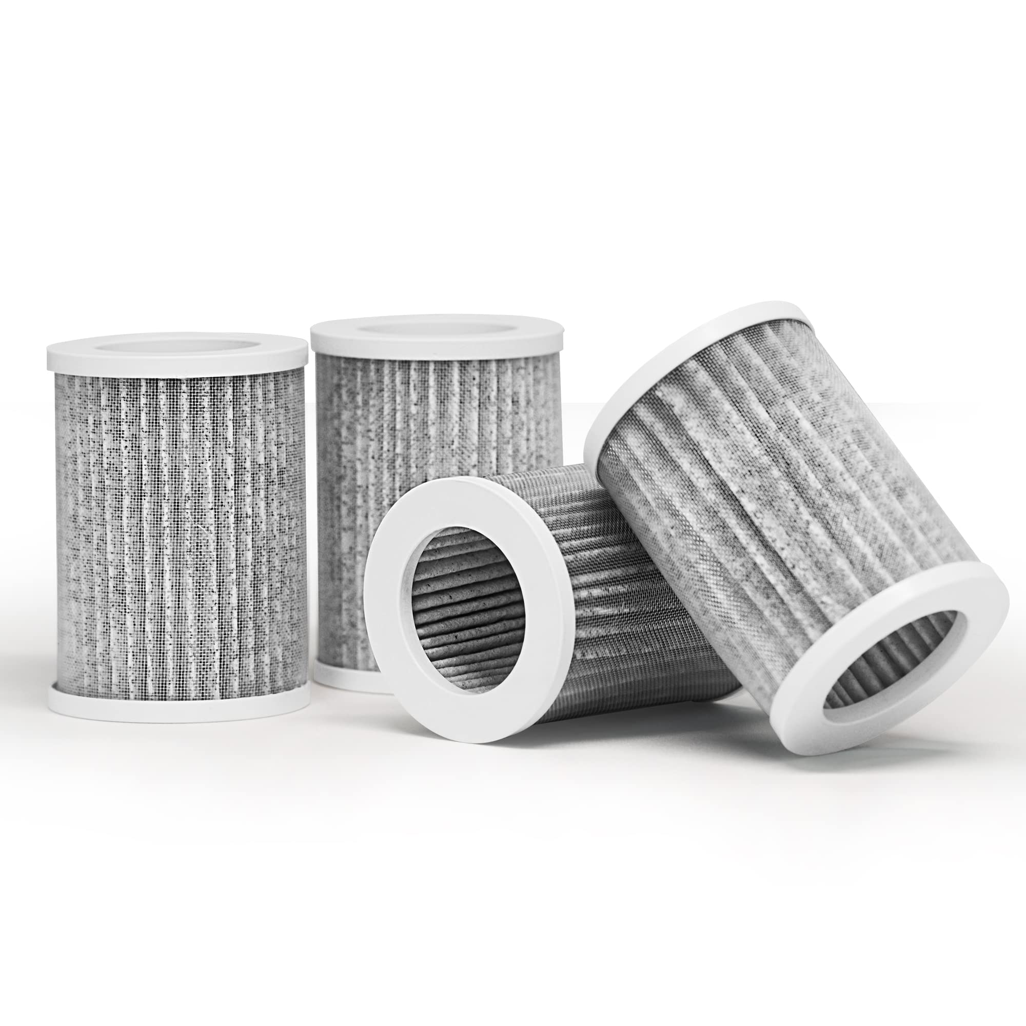 MINI Portable Filter Replacement Compatible with Pure Enrichment Filter, PureZone Mini True HEPA Air Filter Part# PEPERSAP, Premium True HEPA with Carbon Pre-filter 2-IN-1, 4-Pack