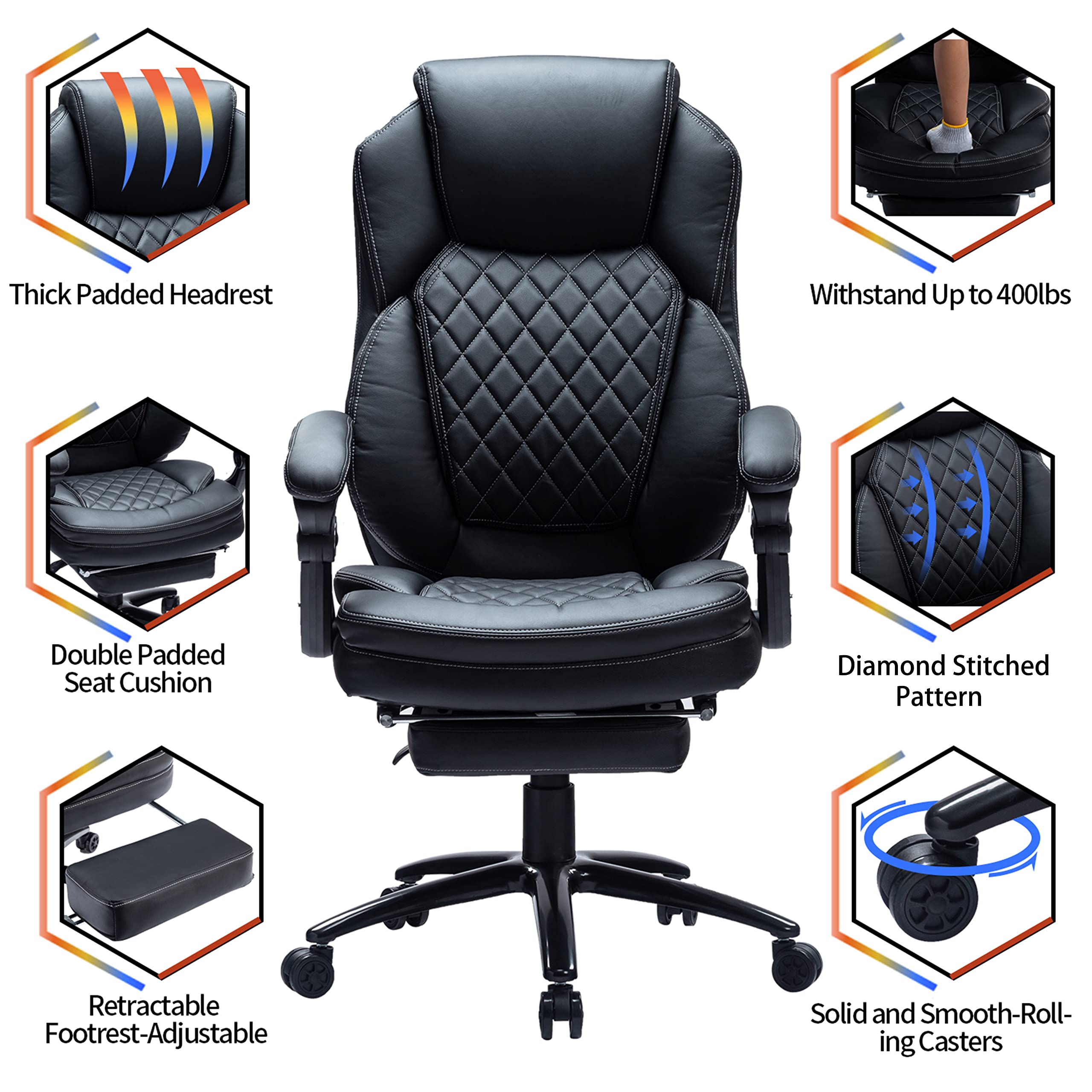 Kasorix Big and Tall Office Chair