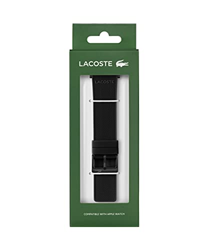 Lacoste Apple Watch Black Silicone Strap