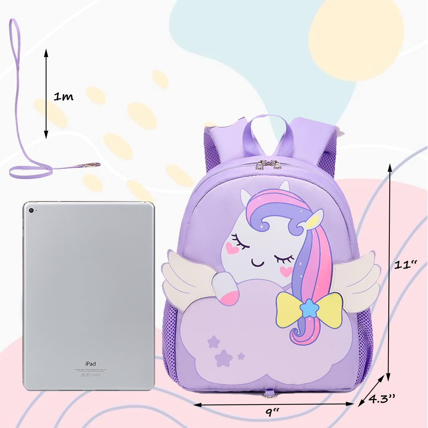 Jumpopack Unicorn Backpack for Girls Toddler Backpack for Girls Preschool Backpack Kids' Backpacks Small Mini Toddler Backpack Toddler Bookbag