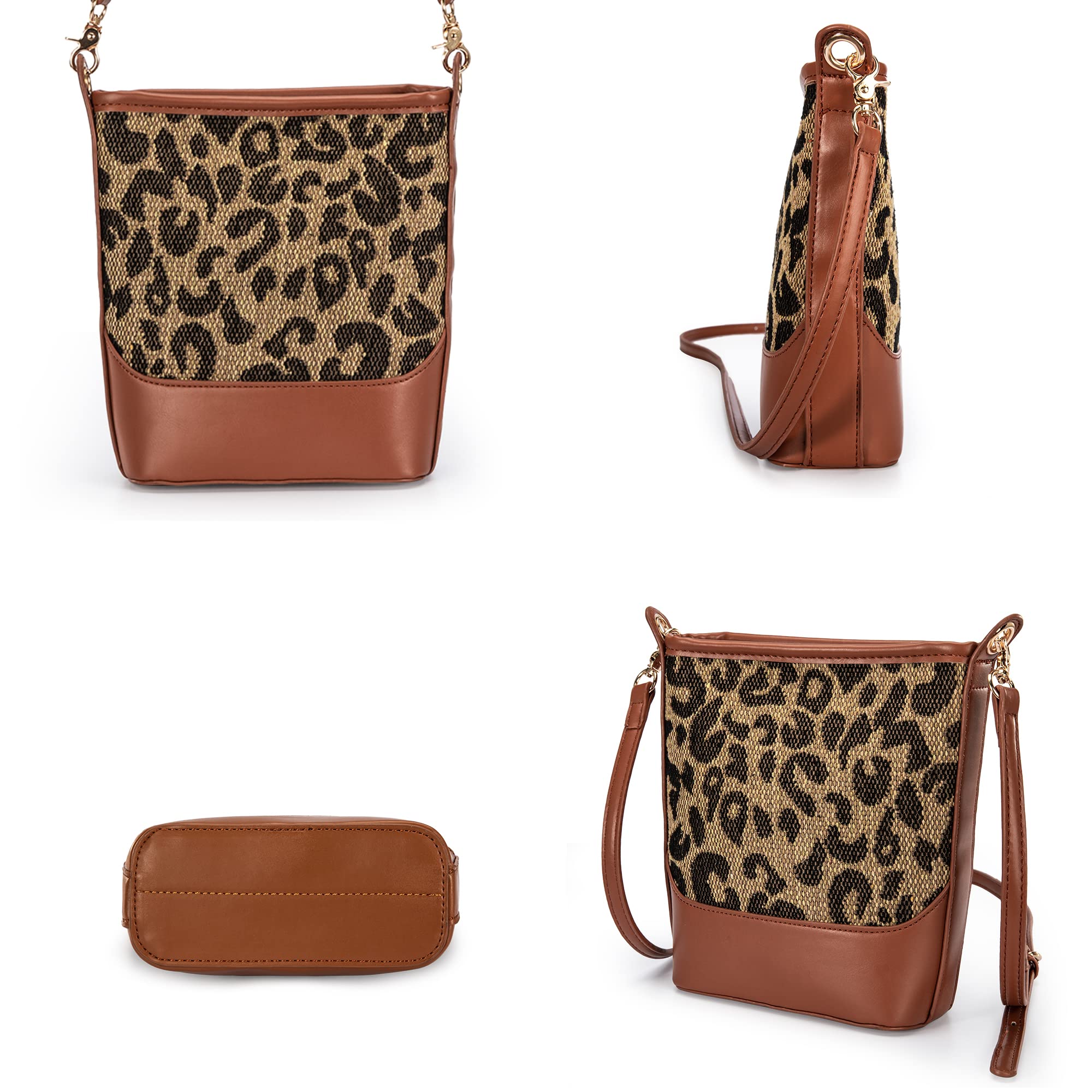 Montana West Crossbody Bag 2 pcs Purses Set Small Leopard Handbags with Wallet for Women MWC2-114LP
