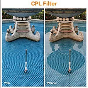 K&F Concept 49mm UV CPL ND4 Neutral Density Len Accessory Filter Compatible with Canon Nikon DSLR Camera + Cleaning Pen +Filter Pouch