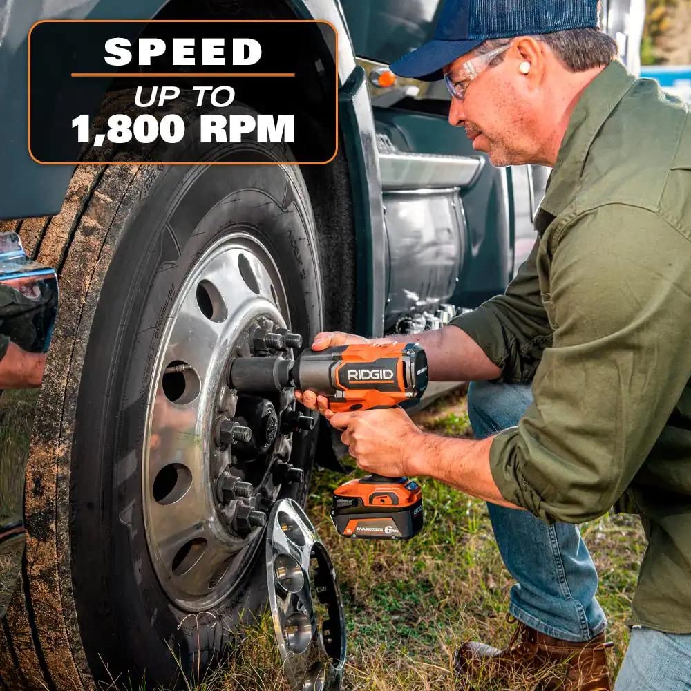 Pacroban 18V Brushless Cordless 4-Mode 1/2 in. High-Torque Impact Wrench Kit with 4.0 Ah Battery and Charger