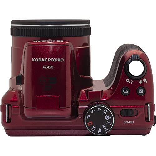 Kodak PIXPRO AZ425 Digital Camera + 64GB Memory Card + Camera Case (Black) + USB Card Reader + Table Tripod + Accessories (Red)
