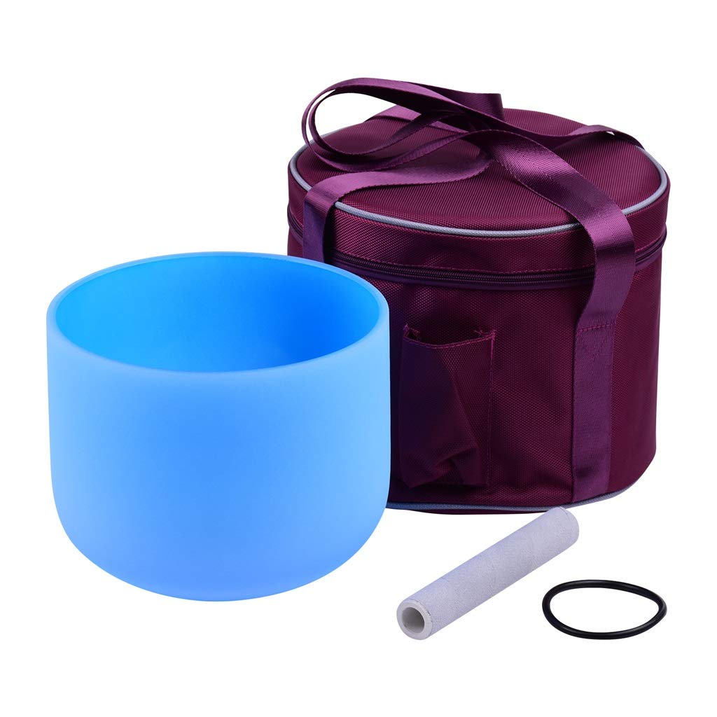 N/A 8/9/10 Inch Crystal Singing Bowl G Note with Mallet Rubber O-Ring Storage Bag for Musical Healing Meditation Yoga Home (Size : 9 Inch)