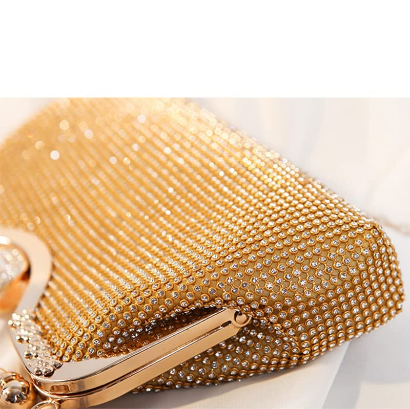 N/A Ladies Diamond Clutch Wallet Wedding Tote Evening Bag Exquisite Women Chain Shoulder Bag