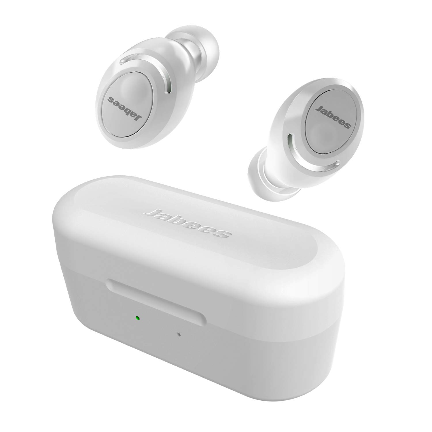 Jabees True Wireless Earbuds, Firefly Pro Sweatproof IPX5 Sport Earphones w/Intelligent Power Switch System,18 Hours Music,Qi-Enabled Wireless Charging Transparency Mode Compatible w/iPhone 11