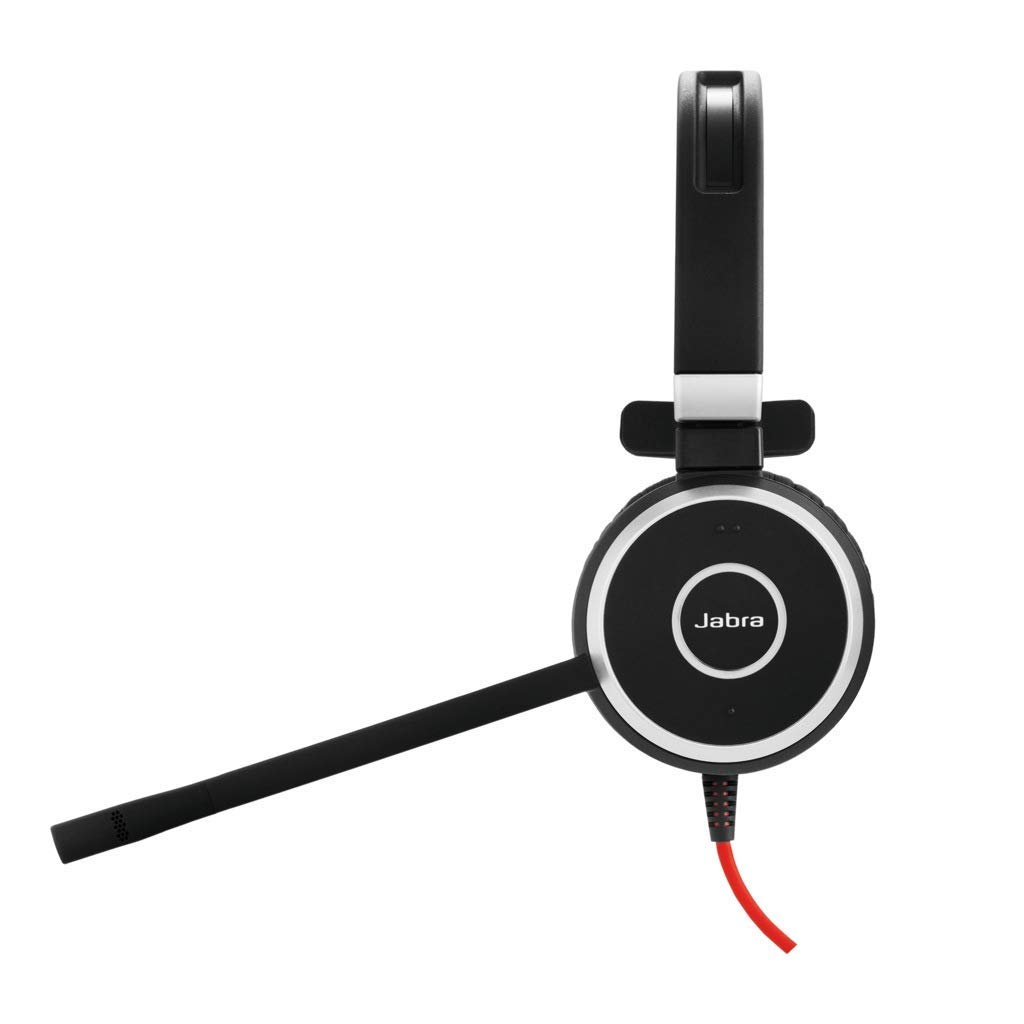 Jabra Evolve 40 UC Mono Headset β Unified Communications Headphones for VoIP Softphone with Passive Noise Cancellation β USB-Cable with Controller β Black