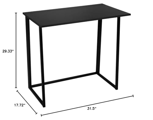Home Study Table Computer Desk PC Laptop Office Desk Folding Writing Table Black