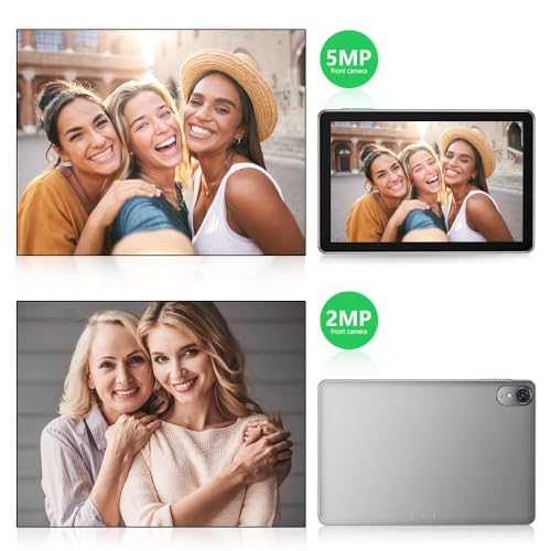 JUNINK 10 inch Tablet Android 13 Tablets, 8GB (4+4) RAM 128GB ROM 1TB Expand, 1280x800 IPS HD Screen, Quad Core Processor, WIFI6, Dual Camera, 6000mAh, BT, Tablet (01)