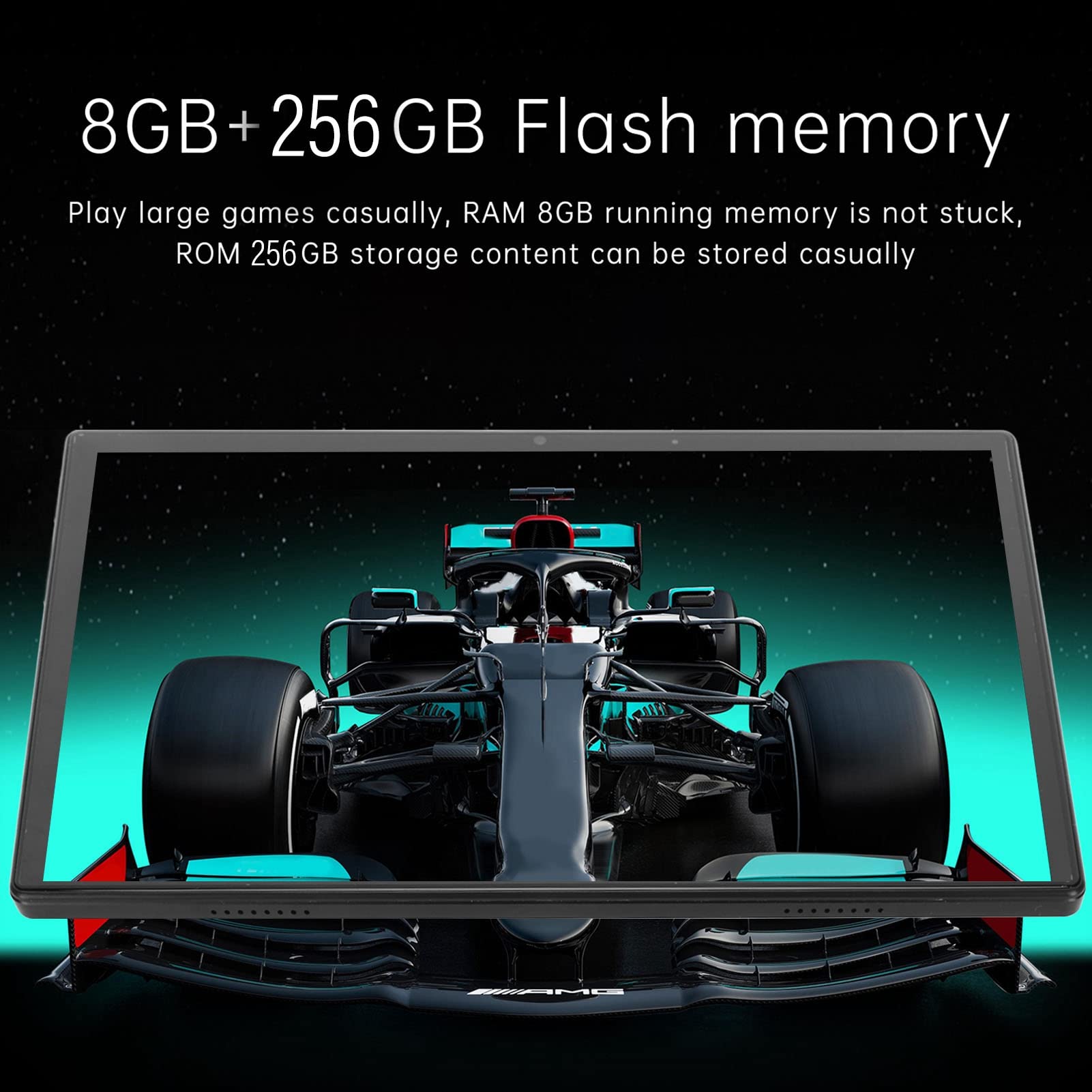 Septpenta 10.1in Tablet for Android 11, 8G 256G 1960X1080 2.5D Curved Glass IPS HD Touchscreen 8 Core 4G Calling Tablet, 8MP 20MP 6000mAh 2.4G 5G WiFi 178° Viewing Angle 100‑240V(USA)