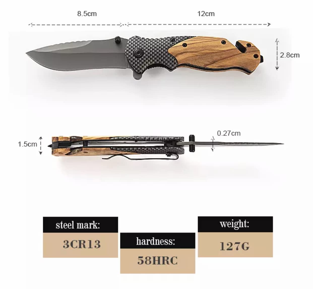 Personalized Olive Handled Laser Engraved Custom Pocket Knife Multi Tool Rope Cutter Outdoors Hunting Fishing Steel Blade Camping (Deep Sea Fishing Marlin Sailfish)