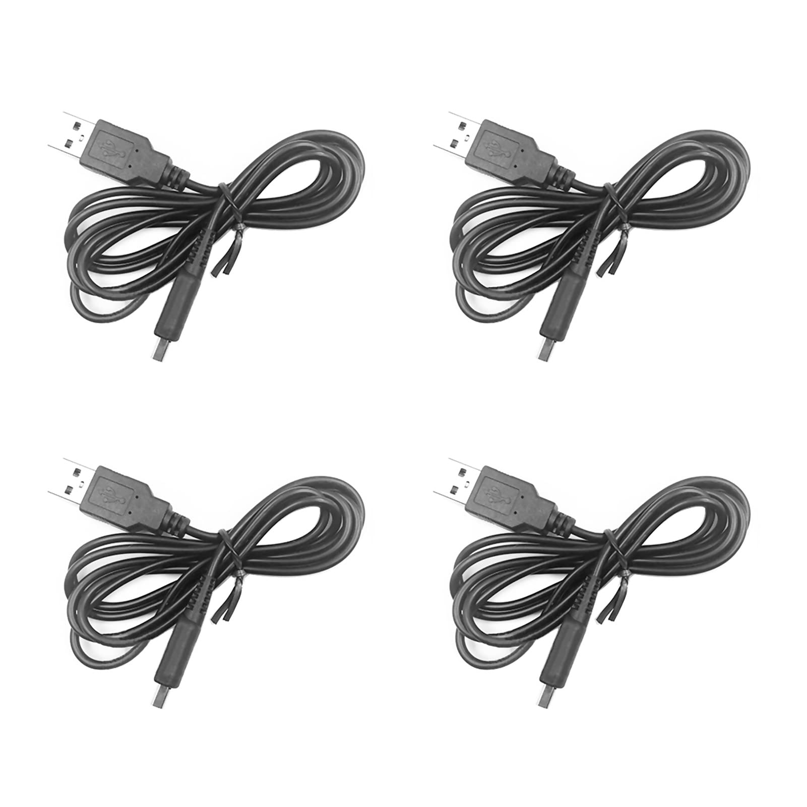 Pack 4 New3DSXL USB Charge Cable Charger Cord Replacement, Compatible with for Nintendo 3DS / New 3DS XL / LL / DSi NDSi Handheld Game Consoles, New Charging Wire Cables Four PCS Accessories
