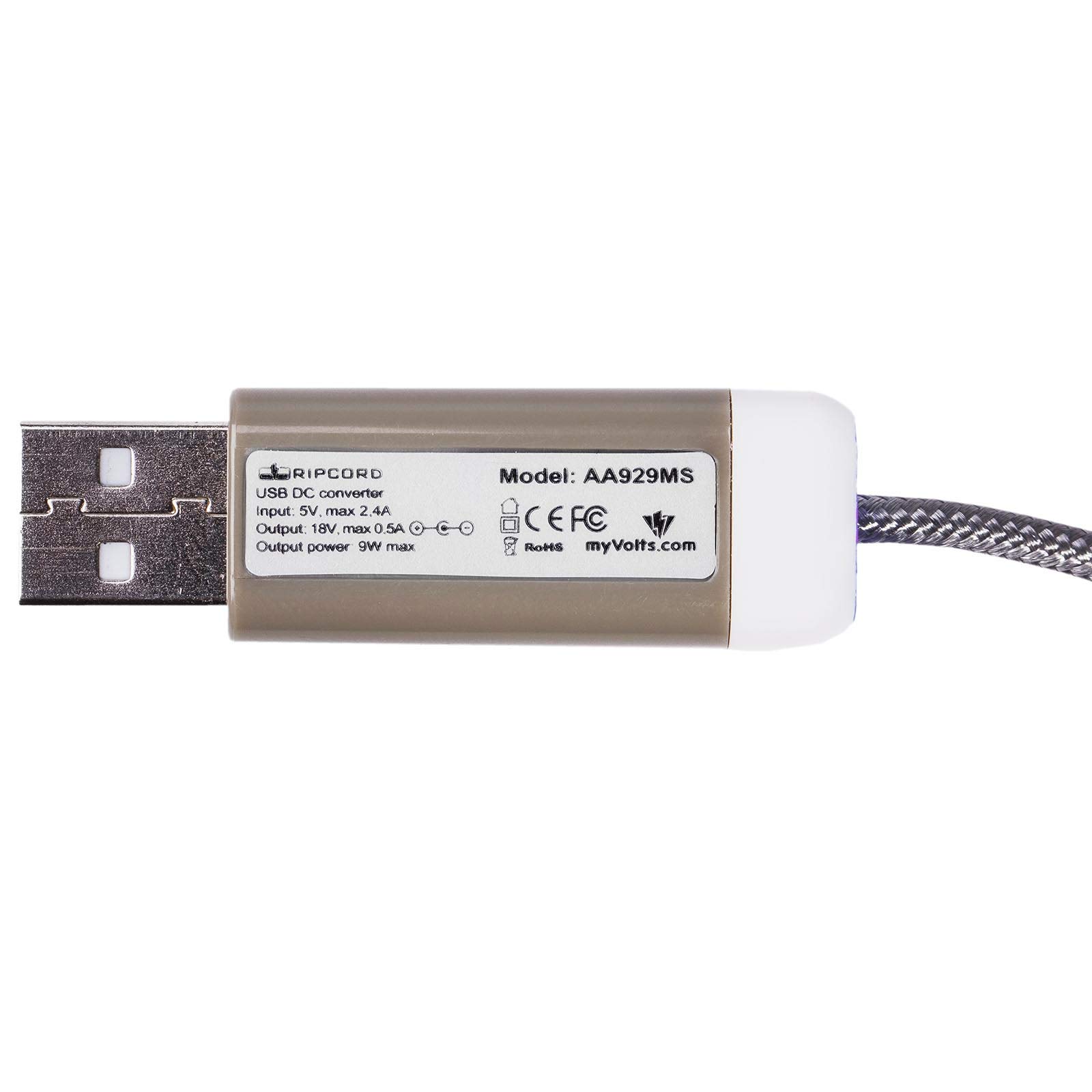 MyVolts 18V in-car Power Supply Adaptor Compatible with Pedal Pawn Gypsy Vibe Effects Pedal