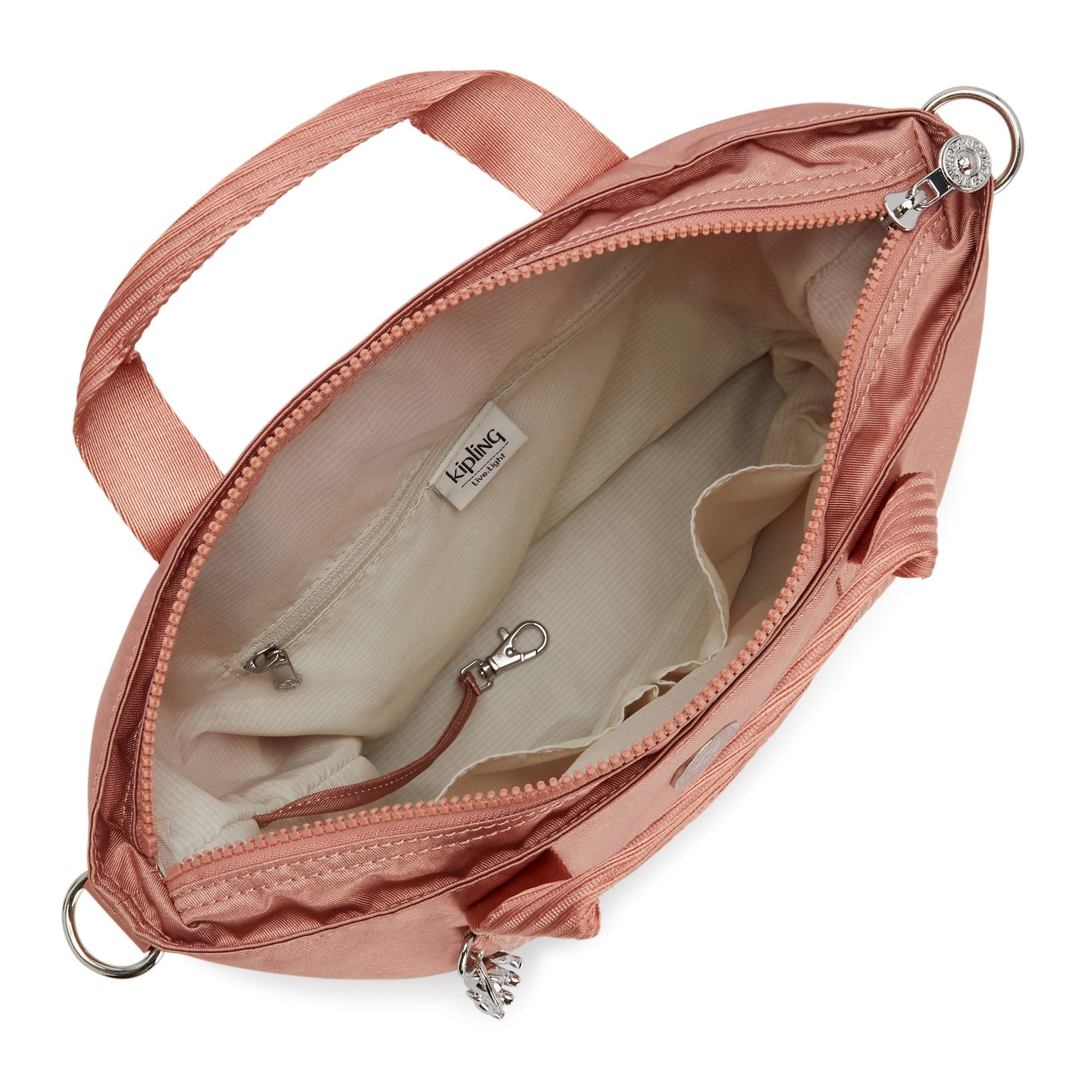 Kipling Women's Angel Tote Bag, Removable, Crossbody Strap, DT Warm Rose M2,14.25''L x 11.75''H x 4.75''D
