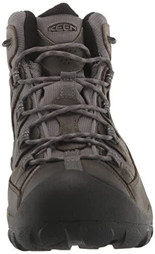 KEEN Men's Targhee 2 Mid Height Waterproof Hiking Boots, Steel Grey/Magnet, 12
