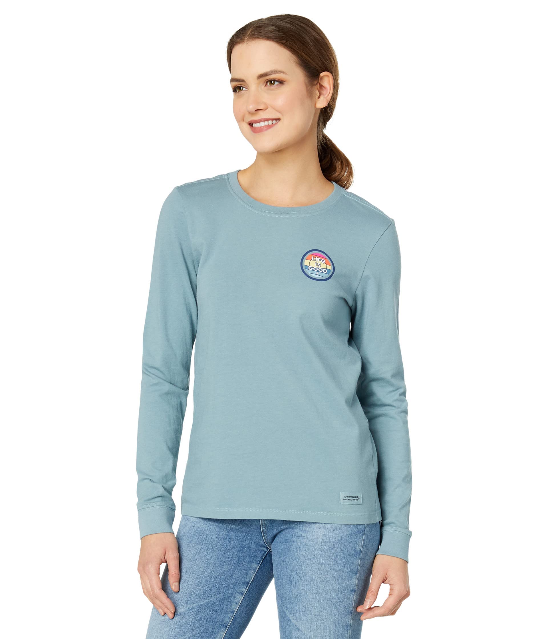 Life is Good The Ocean is Magic Coin Long Sleeve Crusher™ Tee Smoky Blue SM (US 4-6)