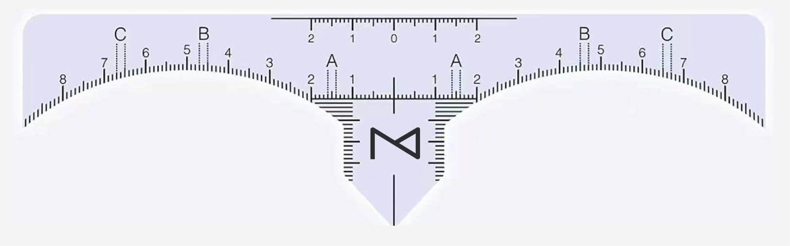 PACK OF 100 M - Transparent Disposable Eyebrow Ruler Stencils - Mapping Stickers for Microblading, Permanent Makeup Permanent Make Up, Henna Brows Measuring Tool Suitable For All Face Shape