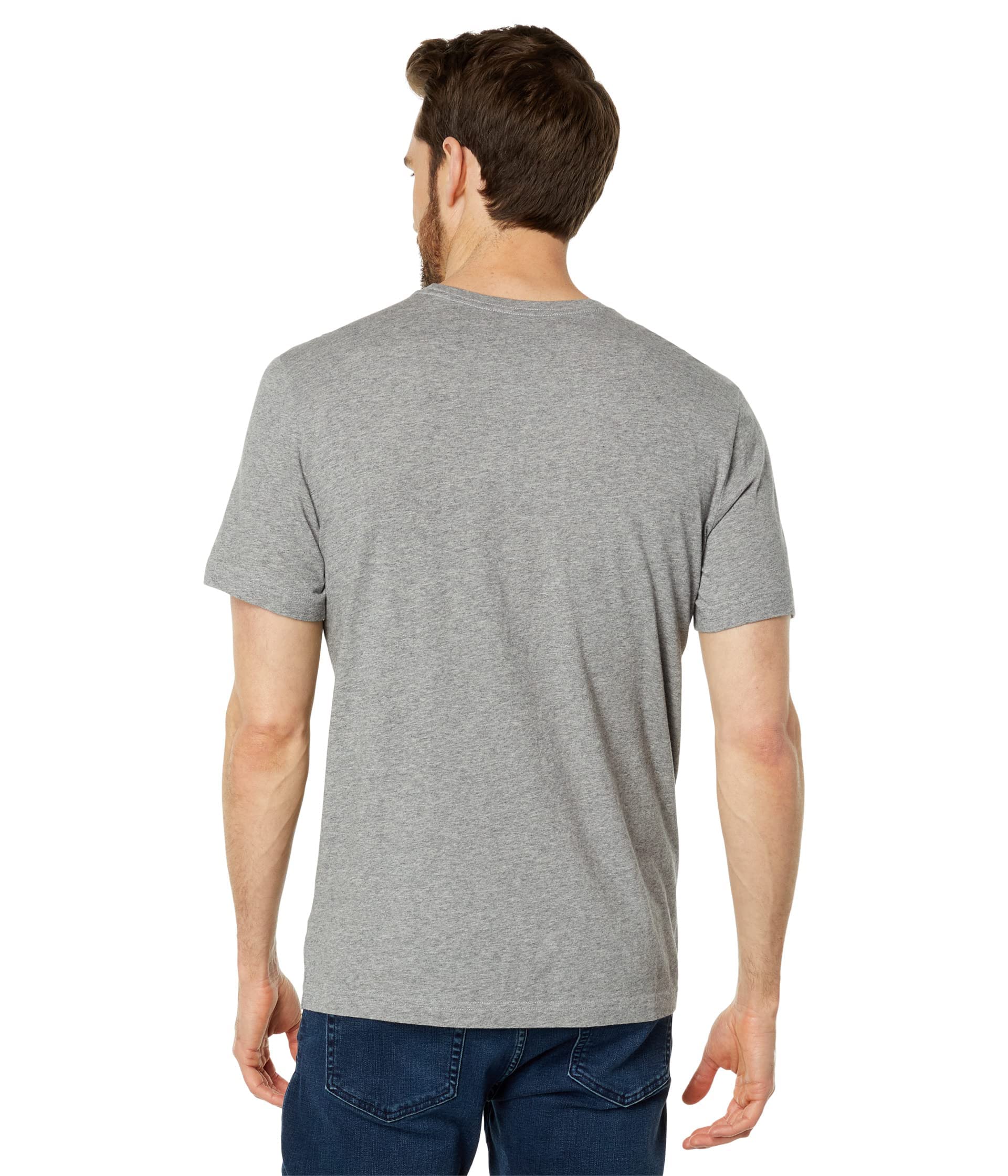 Life is Good. Men's Fishing Flag SS Crusher-Lite Tee, Heather Gray