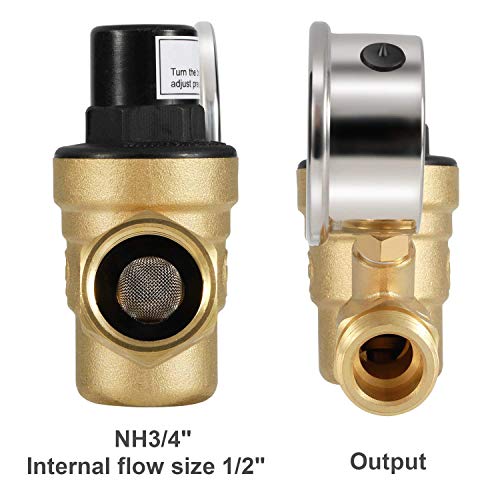 Kohree RV Winterizing kit &Sprinkler Blowout Adapter with Shut Off Valve, Bundle with RV Water Pressure Regulator Valve, Brass Lead-Free Adjustable Water Pressure Reducer