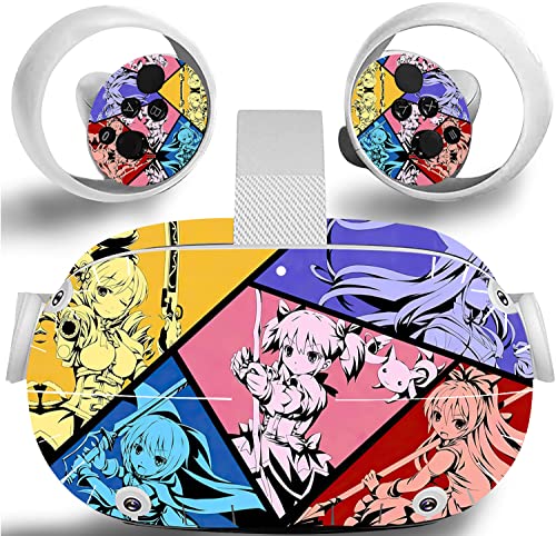 Madoka Magica - VR Oculus Quest 2 Stickers Skin for Headset and Controllers Vinyl Decal Skin,Durable, Scratch Resistant, Bubble-FreeAccessories for Oculus Quest 2