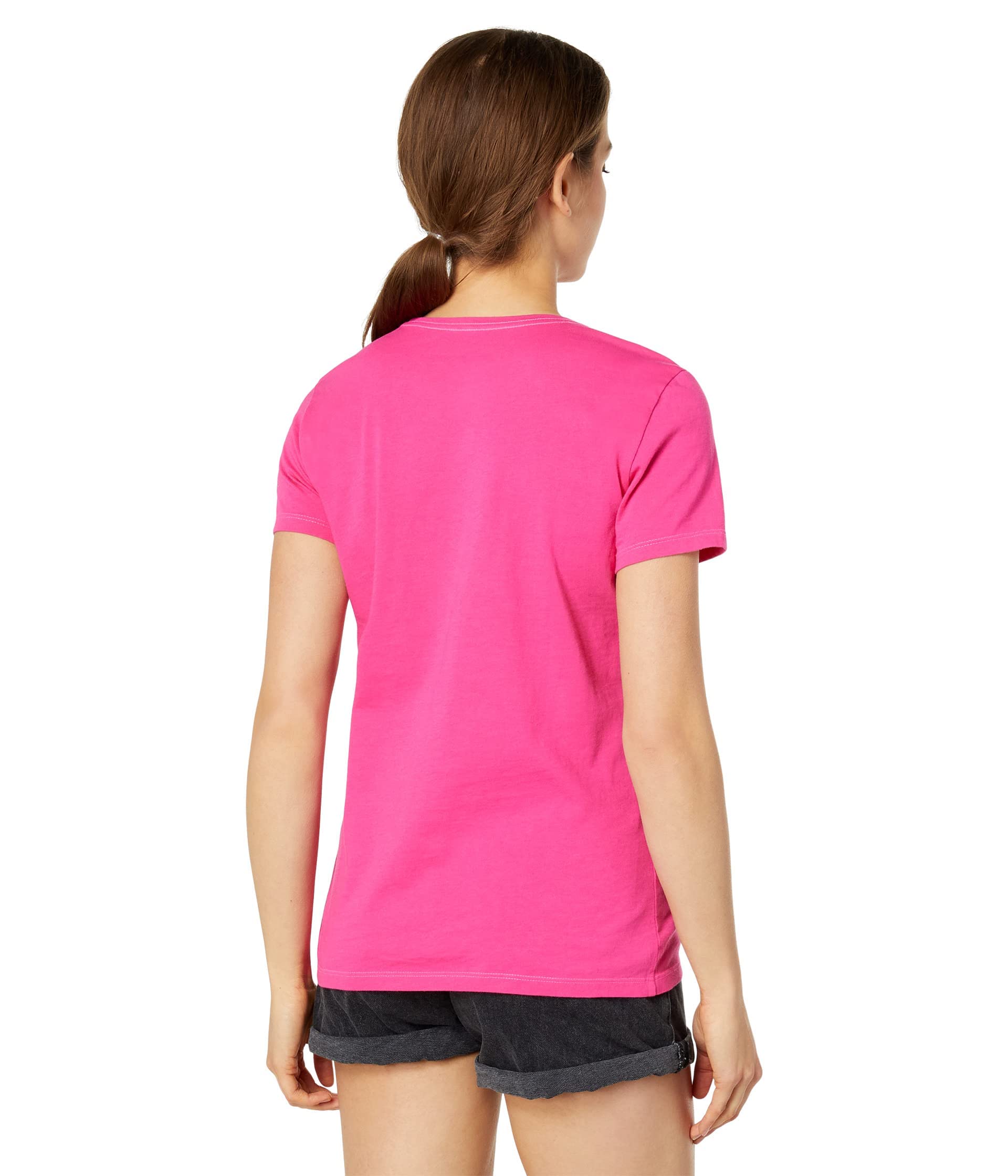 Life is Good. Women's Scenic Turtle SS Crusher Tee, Raspberry Pink, Large