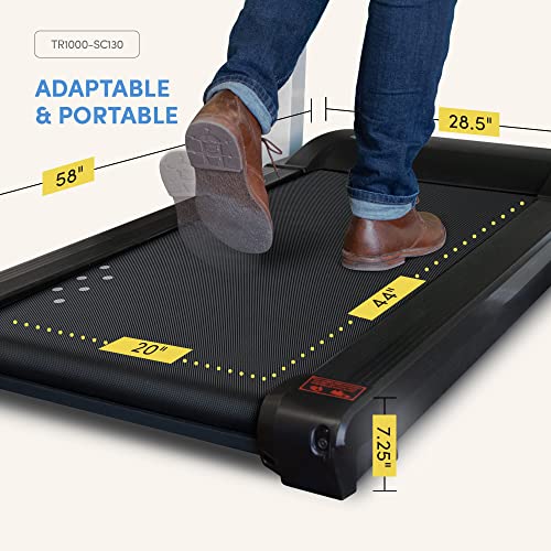 LifeSpan Fitness β Omni Console Under Desk Walking Pad Treadmill for Home Workout & Office Use, Whisper Quiet Under Table Treadmill, 0.4 to 4.0 mph Portable Treadmill (TR1000SC130-Combo, Omni Console)