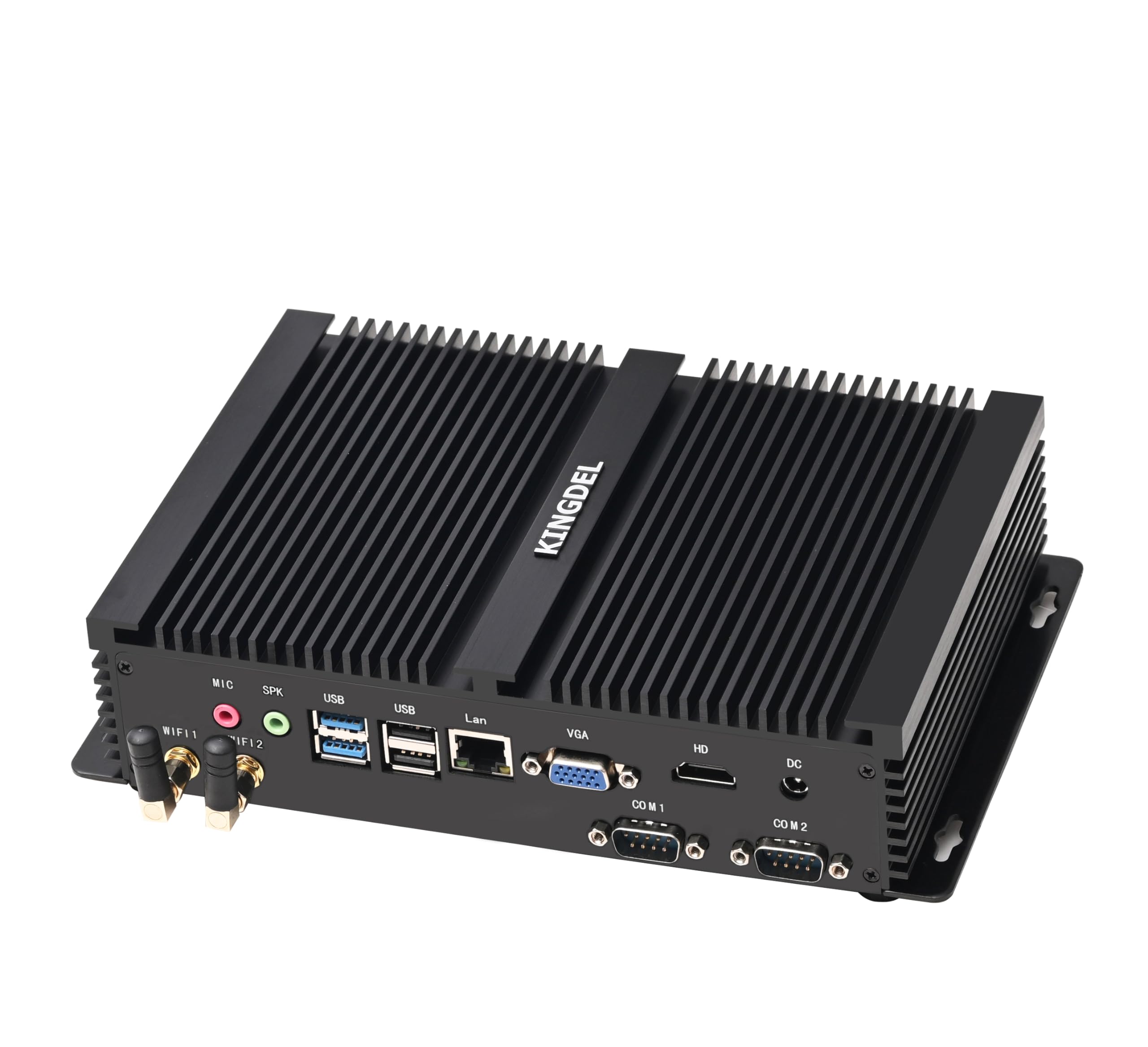 KINGDEL Powerful Fanless Mini PC with Intel i7 12th Gen. 10 Cores 4.7Ghz CPU, 16GB RAM, 1TB NVMe SSD, Wi-Fi 6E + BT 5.2, 4K: 4096 x 2304, HD Port, Gigabit Ethernet, W-11 Pro