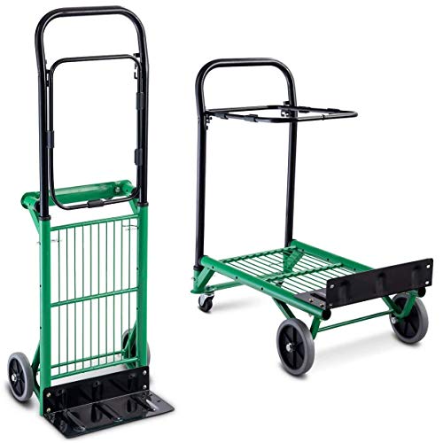 HWZQHJY Folding Luggage Cart Multi-Functional Dolly, Gardening Lawn Leaf Bag Support Platform Truck Cart, 200Lbs Load Capacity