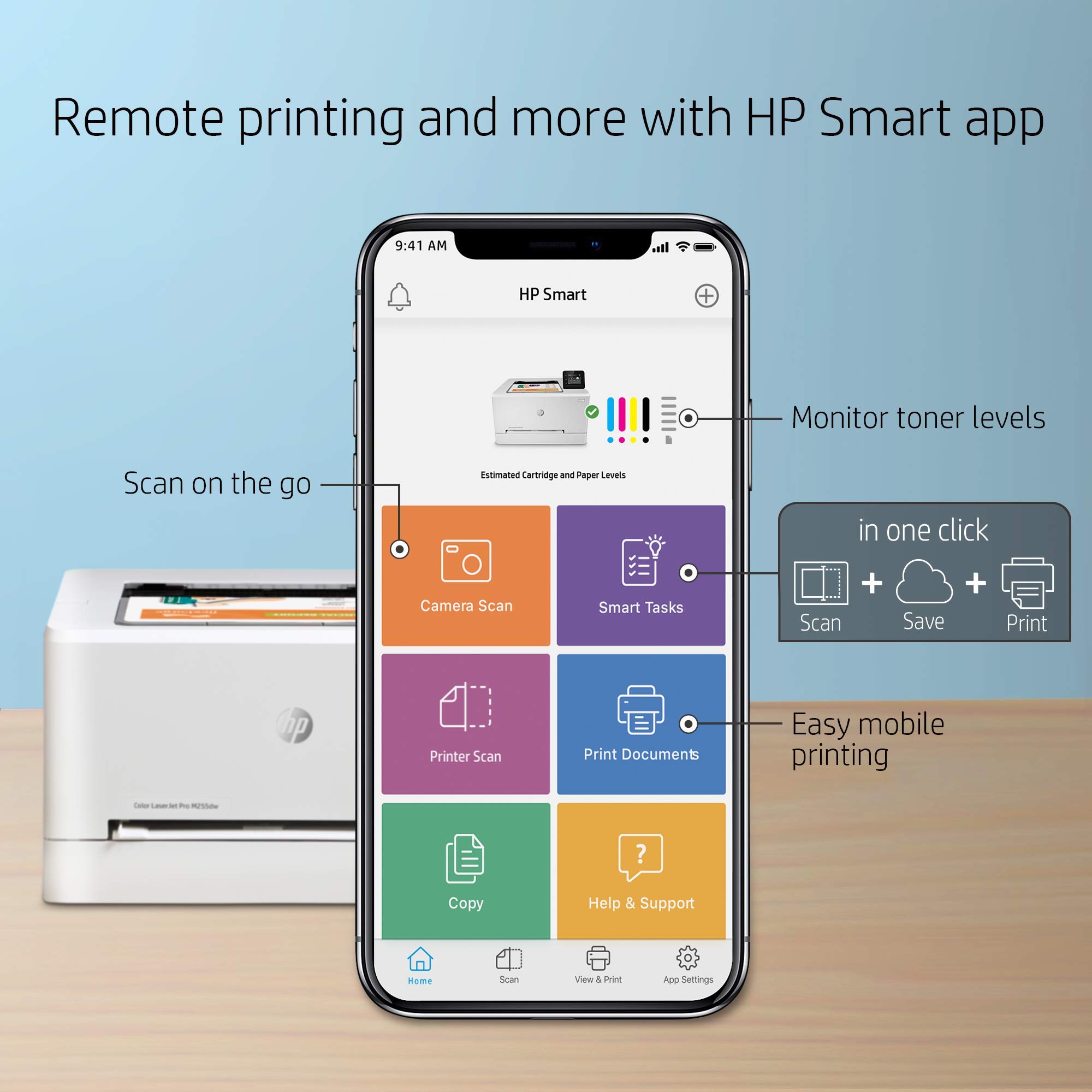 HP Color Laserjet Pro M255DW Laser Printer (Renewed)