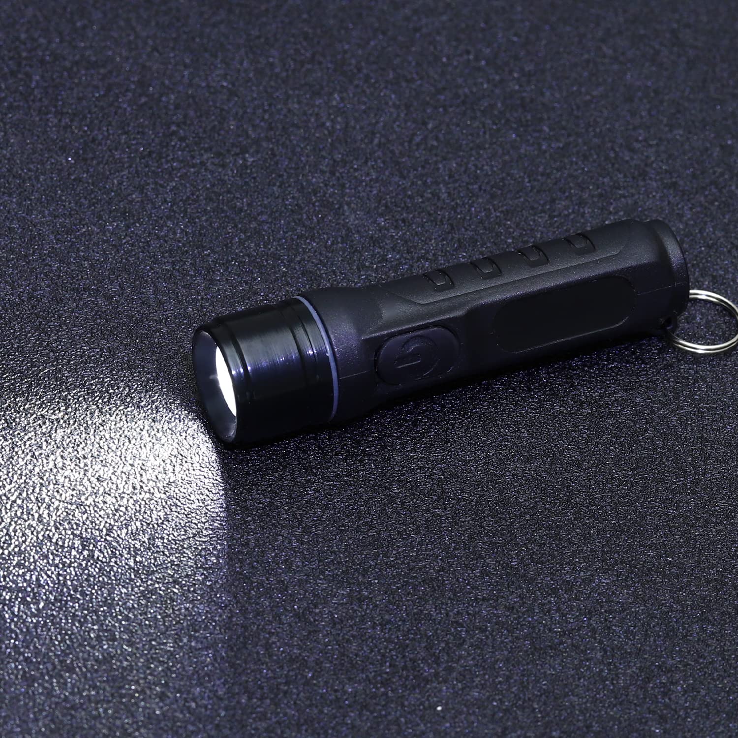 KunHe 4 Pack EDC Mini Small Pocket Keychain Flashlight USB Rechargeable 300 High Lumens Bright Powerful Bulk LED Flashlights