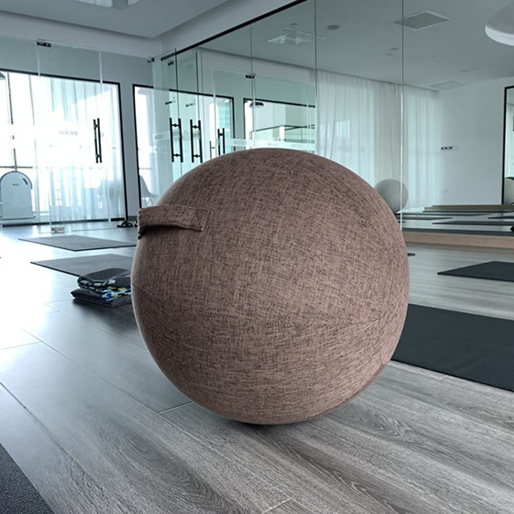 MengK 55cm/65cm/75cm Cotton+Linen Protective Ball Cover Exercise Ball Protection Skin Wrap Accessory