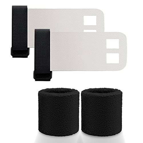 Luxanna Gymnastics Hand Grips Wristbands for Girls Kids Youth (White-1)