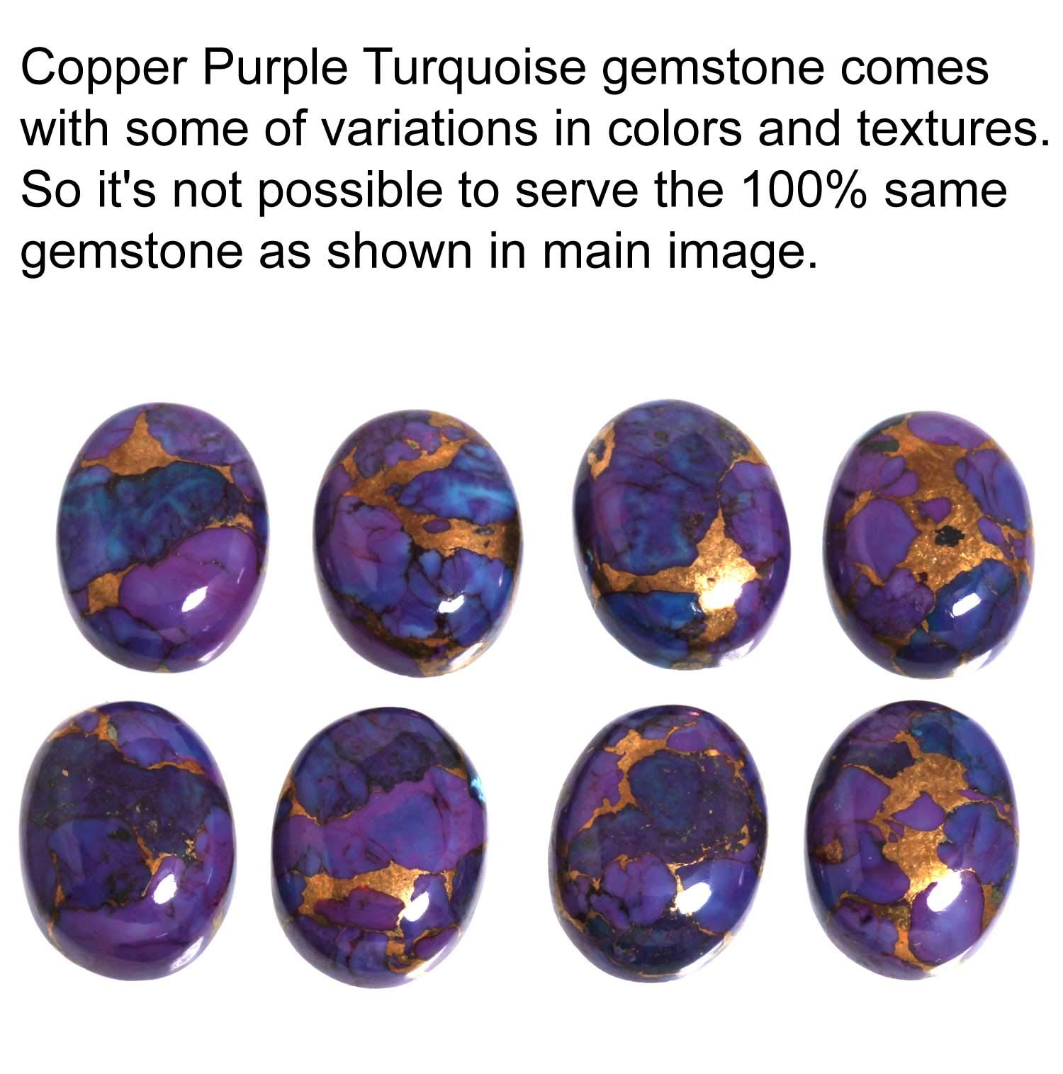 JEWELOPORIUM Copper Purple Turquoise 925 Sterling Silver Ring for Women Stone Victorian Silver Ring Size 8 Valentine's Day Gift Handmade Jewelry