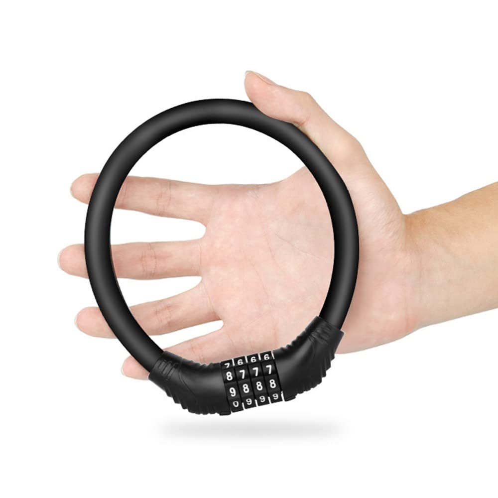 MengK Bike Portable Lock 4 Digit Cable Lock Pocket Size Bicycle Lock Security Lock Bike Anti-Theft Code Lock for Bike Electric Scooter