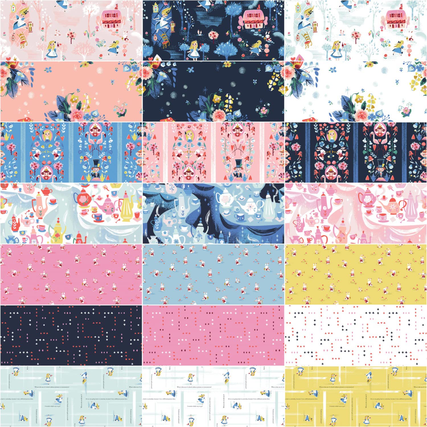 Jill Howarth Down The Rabbit Hole Rolie Polie 40 2.5-inch Strips Jelly Roll Riley Blake RP-12940-40