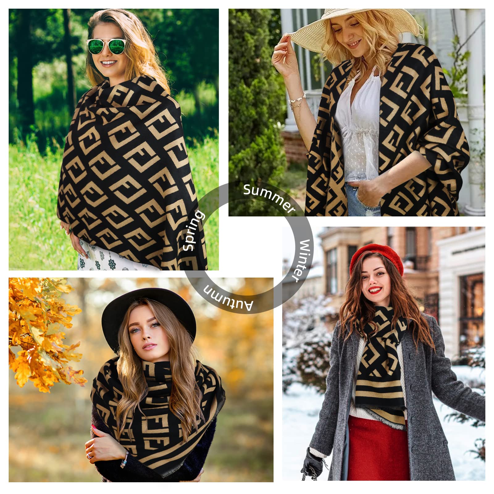 LIFWARM Scarfs for Women Shawls and Wraps for Evening Dresses Pashmina Scarves Blanket Cardigan Cape