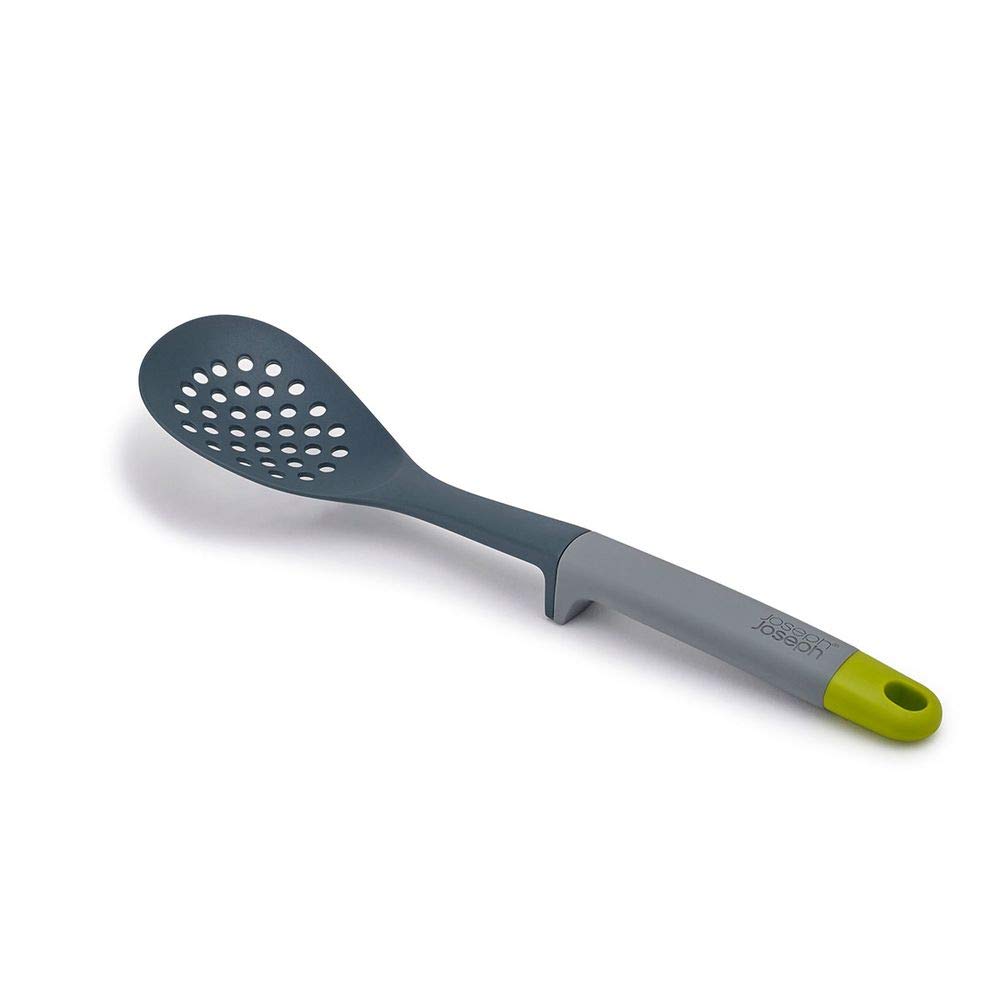 Joseph Joseph Elevate Nylon Slotted Spoon with Integrated Tool Rest, One-Size, Gray/Green
