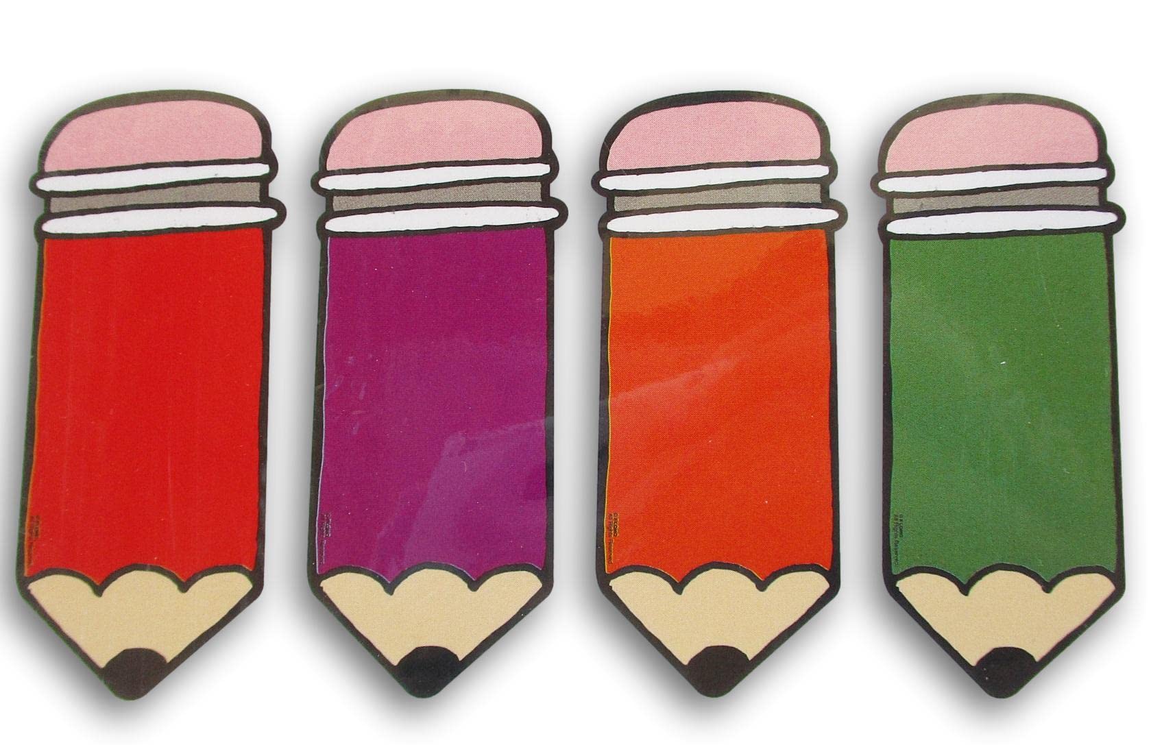 Pencil Cut-Outs Bulletin Board Accents - 24 Pieces - 3 x 7 Inches
