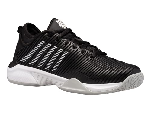 K-Swiss Women's Hypercourt Supreme Tennis Shoe, Black/White/Highrise, 9.5 M