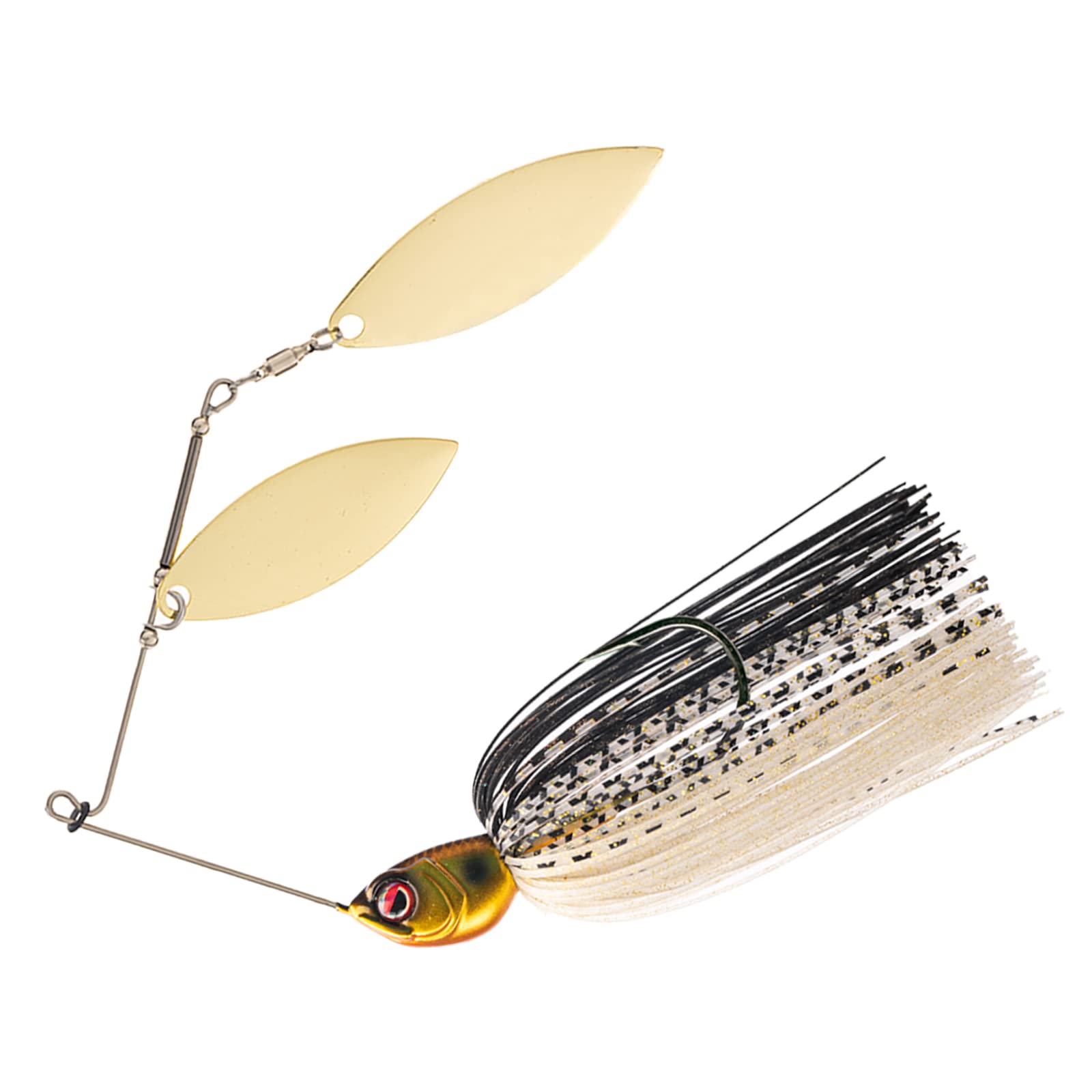 LITTMA Spinner Baits Kit 2pcs/4pcs for Bass Fishing Lures Double Blade Spinnerbaits Willow Lure Cebos para Bass, Gold, 3/8oz