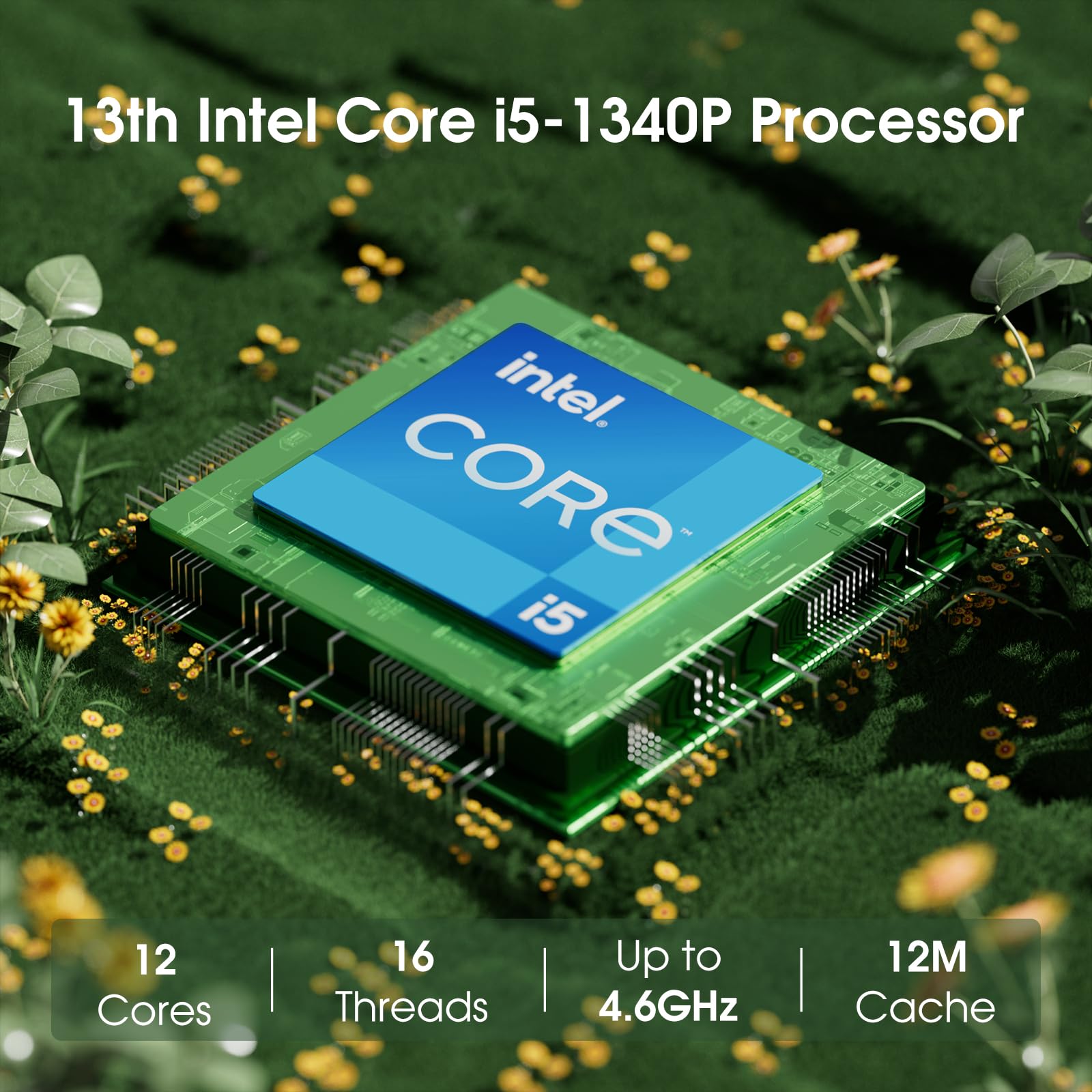 Intel NUC 13 Pro, Arena Canyon Mini Pc with 13th Gen Core i5-1340P (12C/16T & Up to 4.6GHz), 16GB DDR4 RAM & 512GB NVMe SSD, Support 8K, WiFi6E, BT5.3, 2 x Thunderbolt 4, Windows 11 Pro, 12M Cache