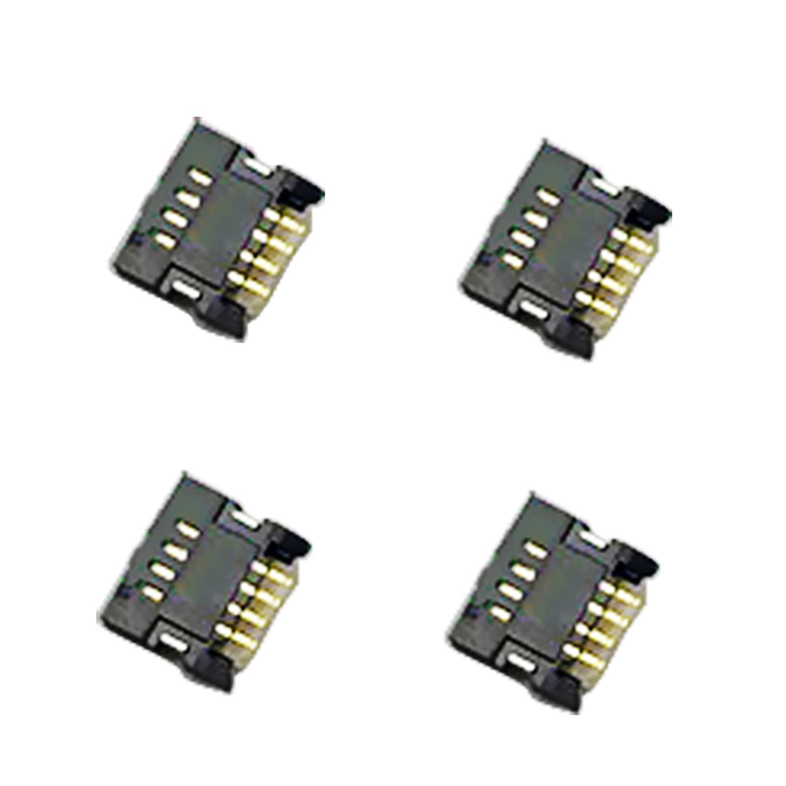 New for 3DS New3DS XL LL Motherboard 4-Pin Connector Port Socket Pack 4 Replacement, for Nintendo New 3DS XL/LL 3DSLL New3DSXL Console Touchpad Screen Backlight Joystick Volume Switch Plugs