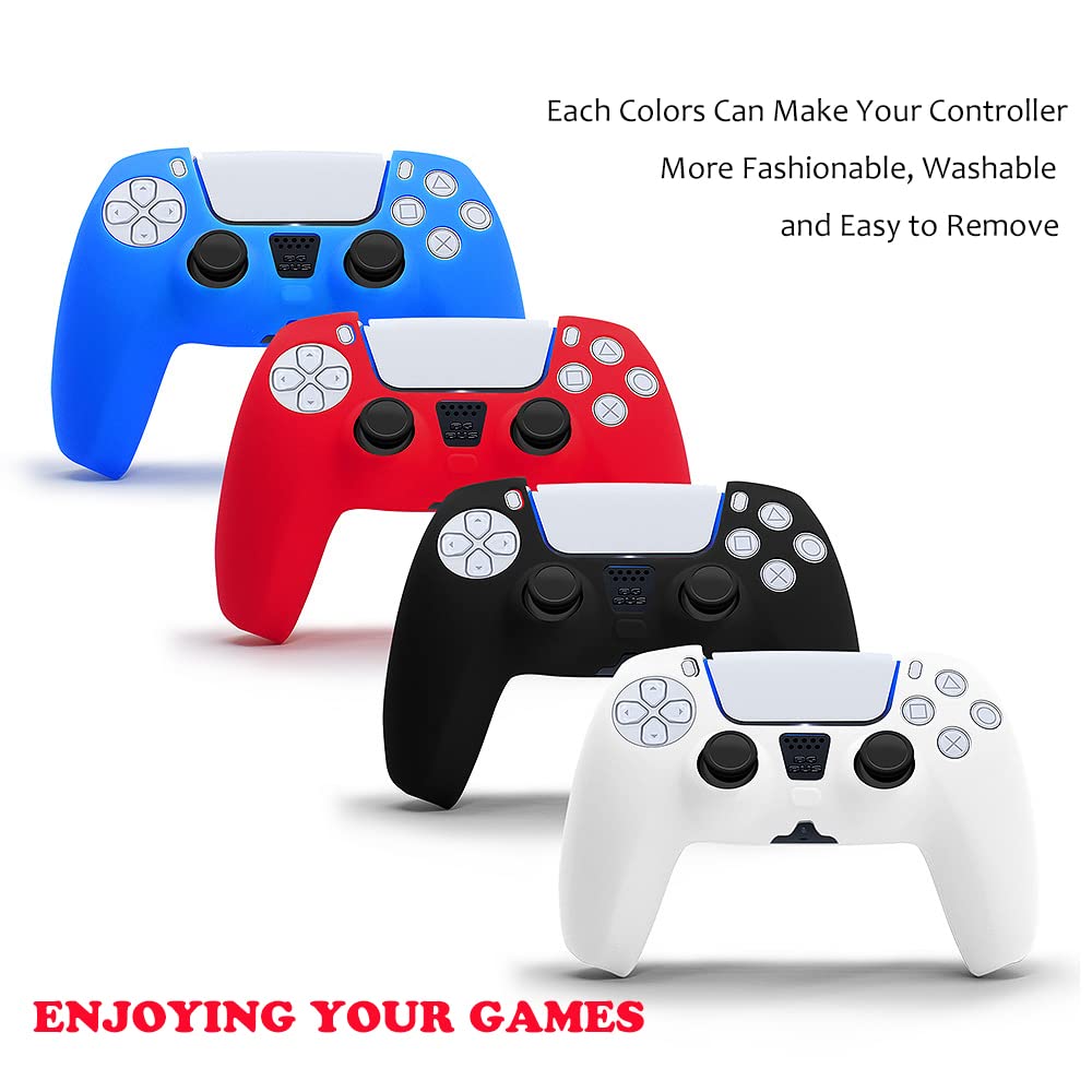 Peziang PS5 Controller Skin, Ergonomic Anti-Slip Soft Ultra-Thin Silicone Protective Cover Gamepad Case for PlayStation 5 Wireless Controller, PS5 Controller Skin for Kids Gifts Green