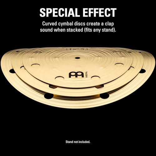 Meinl Cymbals 3-Piece Smack Stack Cymbal Pack with Holes 10", 12", 14" β HCS Traditional Finish Brass for Drum Set β Made in Germany, 2-Year Warranty (HCS024SM)
