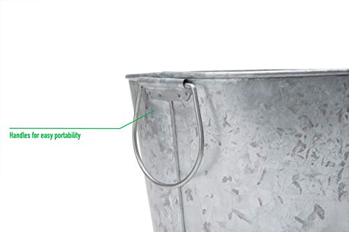 Mind Reader Beverage Bucket, 17.25"L x 11"W x 9.5"H, Silver