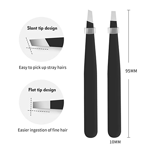 Professional Tweezers for Eyebrows⌠(Black)