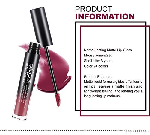 MAEPEOR Matte Liquid Lipstick Set 3PCS Velvety Lip Gloss Kit Long-Lasting Wear Non-Stick Cup and Not Fade Lipstick Makeup Set for All Skin Underton (3Colors Set 08)