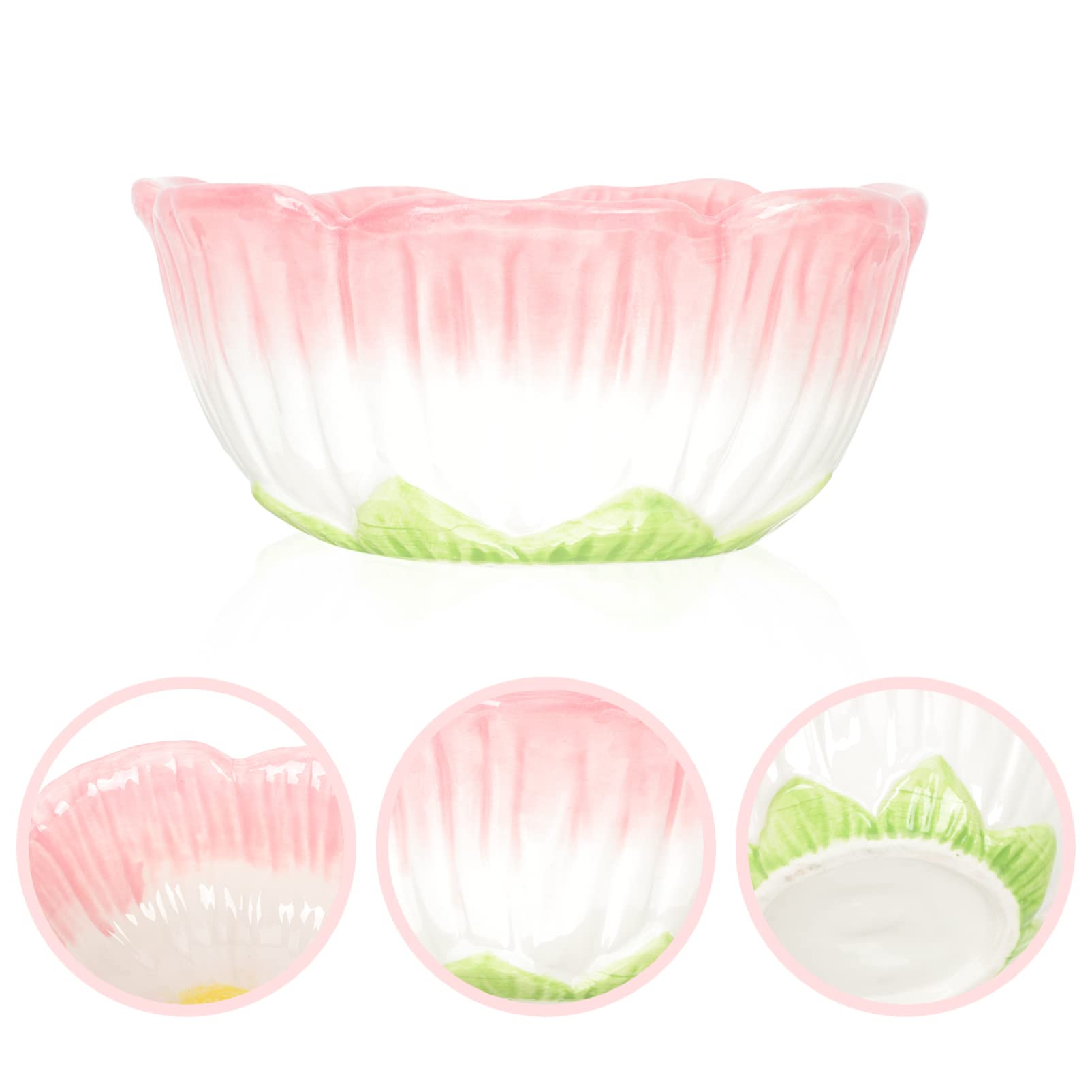 LIFKOME Ceramic Bowl Cute Cartoon Cabbage Bowls Easter Party Bowls Rice Bowls Salad Bowls Soup Bowls Saucer Serving Plate Dish Platter For Dessert Appetizers Pastas Fruits Dinner